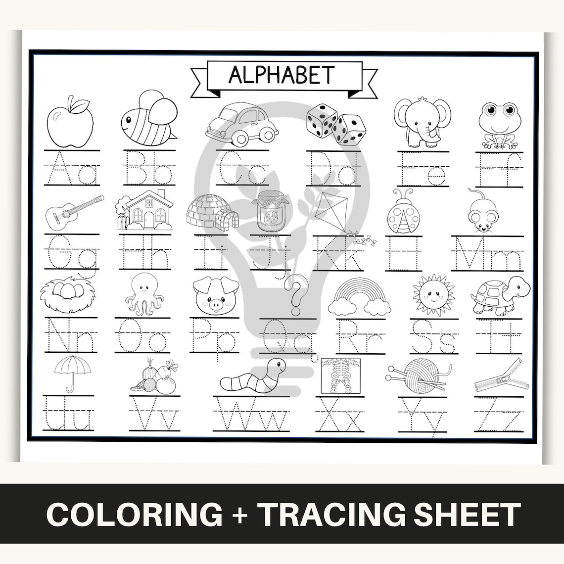 Alphabet Printable, Alphabet Chart, Beginning Sounds, Alphabet Coloring ...