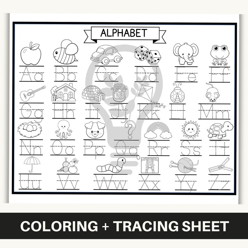 Alphabet Printable, Alphabet Chart, Beginning Sounds, Alphabet Coloring ...