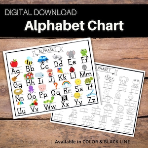 Alphabet Printable, Alphabet Chart, Beginning Sounds, Alphabet Coloring ...