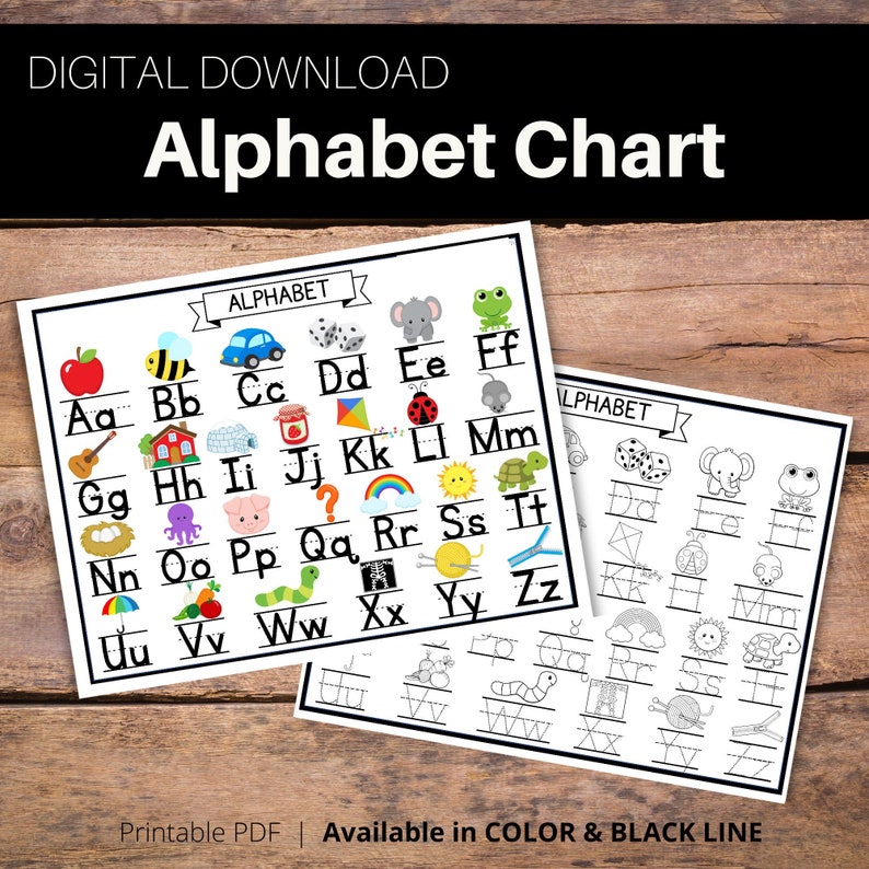 Alphabet Printable, Alphabet Chart, Beginning Sounds, Alphabet Coloring ...