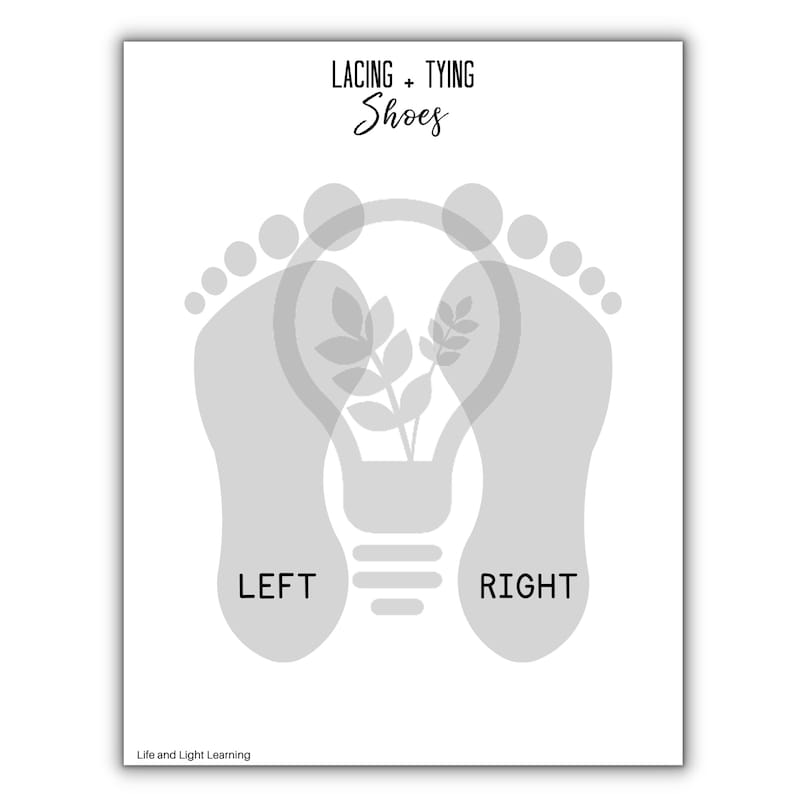 Tying Shoes Activity, Shoe Lacing Cards, Shoe Tying Practice, Kids Life ...