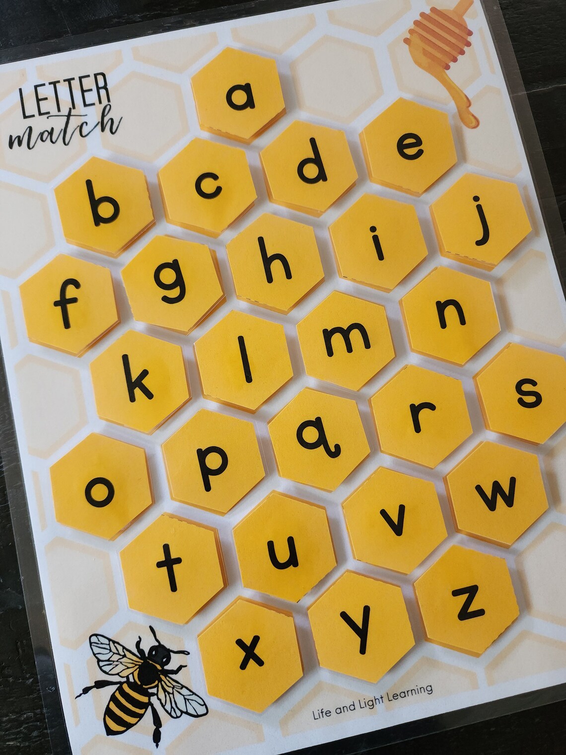 Alphabet Matching, Uppercase & Lowercase, Letter Match Printable, Bee ...