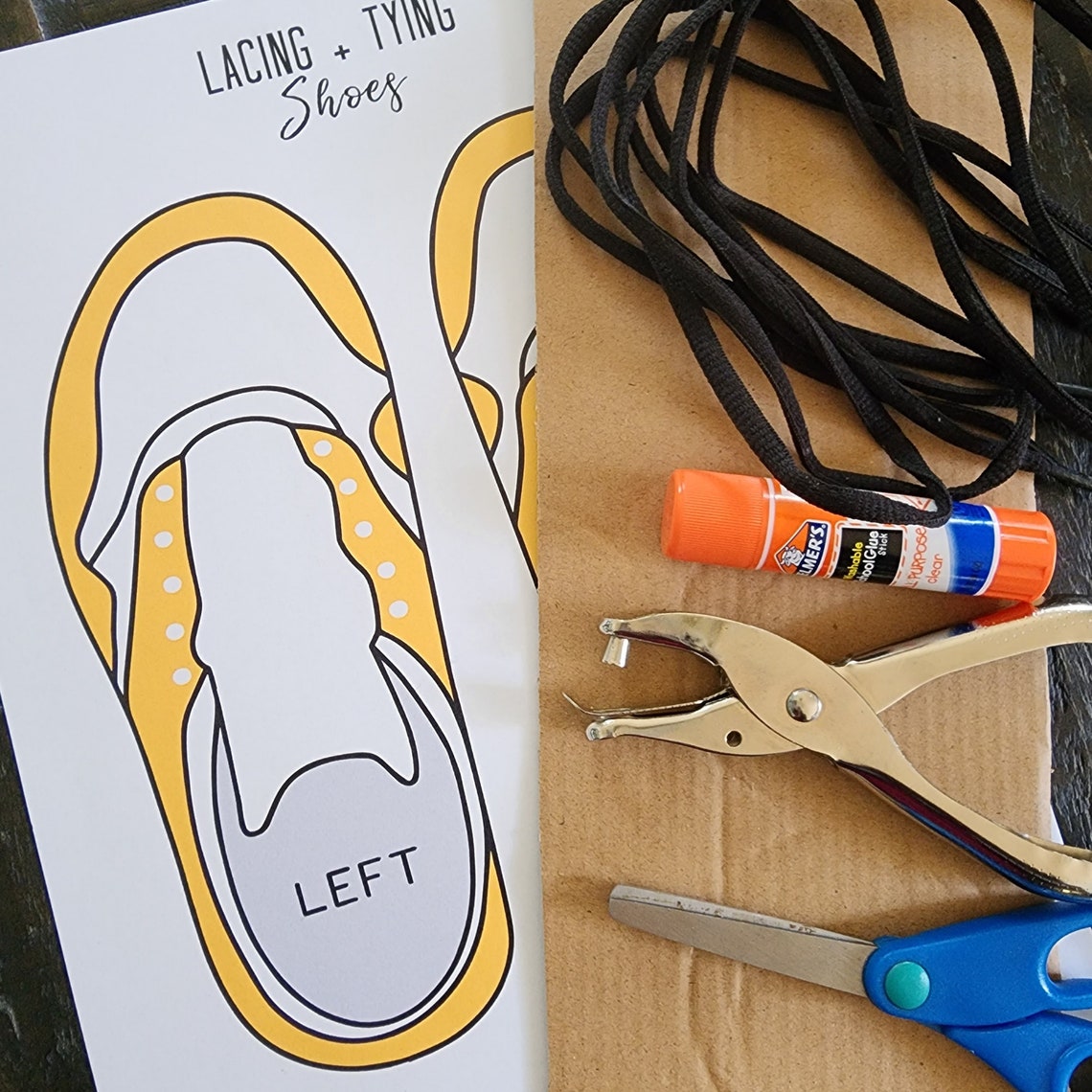 Tying Shoes Activity, Shoe Lacing Cards, Shoe Tying Practice, Kids Life ...