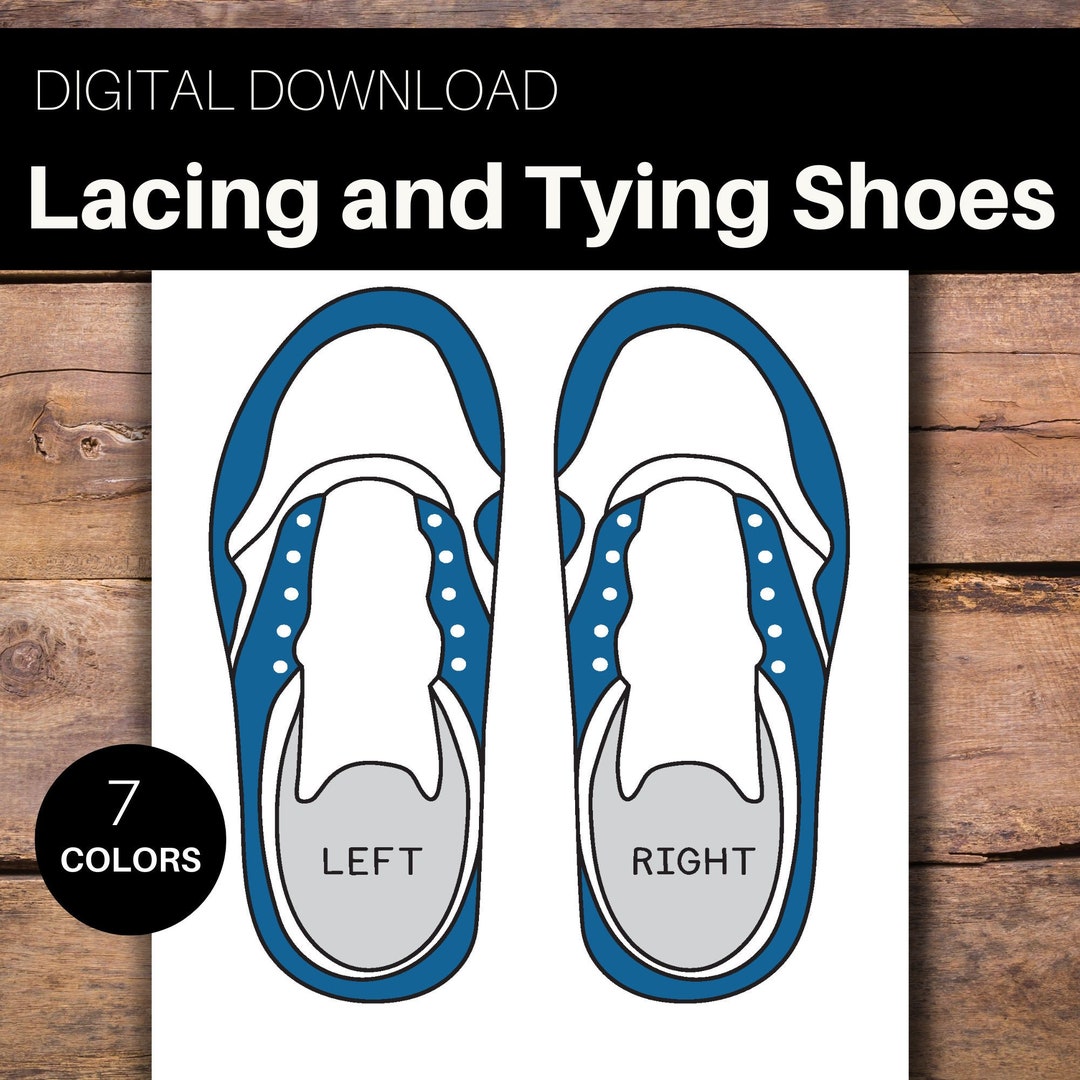 Tying Shoes Activity, Shoe Lacing Cards, Shoe Tying Practice, Kids Life ...