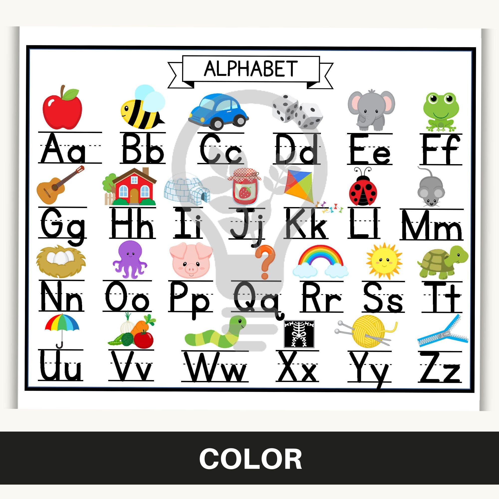 Alphabet Printable, Alphabet Chart, Beginning Sounds, Alphabet Coloring ...