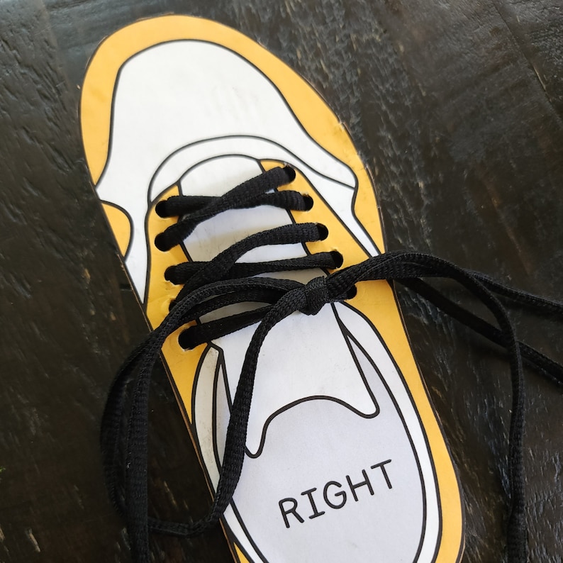 Tying Shoes Activity, Shoe Lacing Cards, Shoe Tying Practice, Kids Life ...