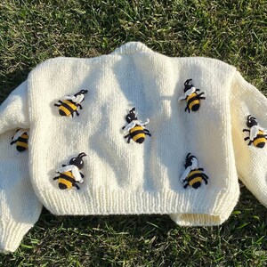 Cardigan for Women,knit Bee,chunky Bee Animal Shaped,handmade Knit ...