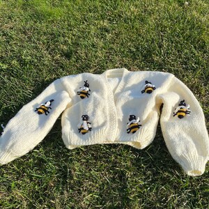 Cardigan for Women,knit Bee,chunky Bee Animal Shaped,handmade Knit ...
