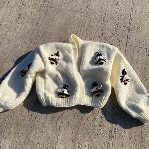 Cardigan for Women,knit Bee,chunky Bee Animal Shaped,handmade Knit ...