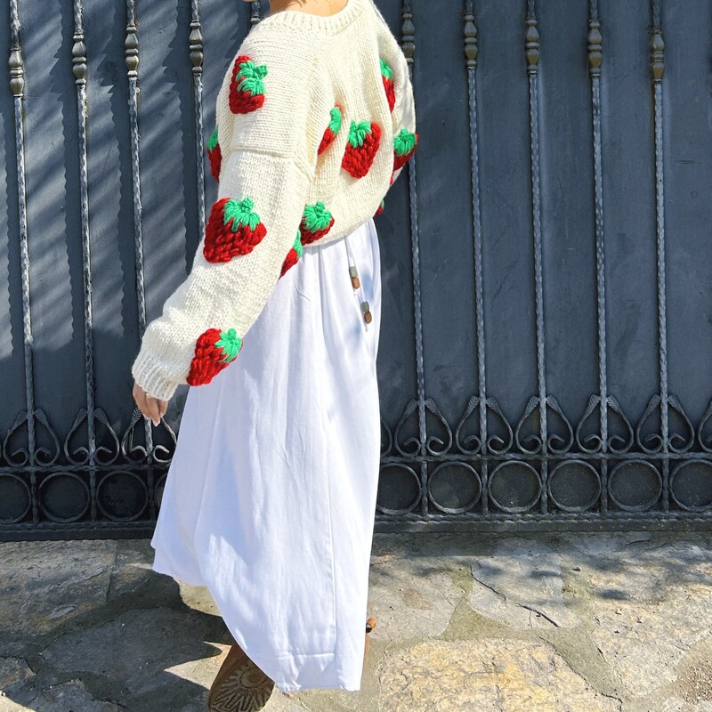 Strawberry Cardigan - Etsy