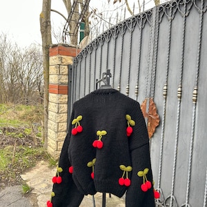 Cherry Cardigan for Women,cherry Cardigan,fruit Patterned Cherry Shaped ...