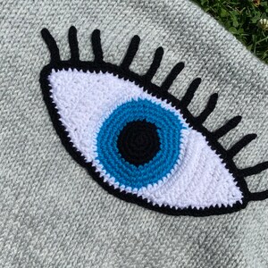 Cardigan for Women,eye Patterned-shaped Handmade Cardigan,evil Eye Knit ...
