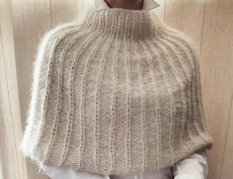 Knitting Pattern for Beginners. Very Easy Poncho Pattern PDF - Etsy