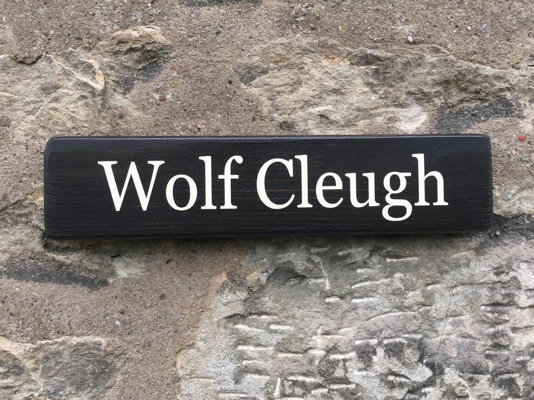Solid Wood House Sign Personalised Painted for Cottage Garden Gate ...