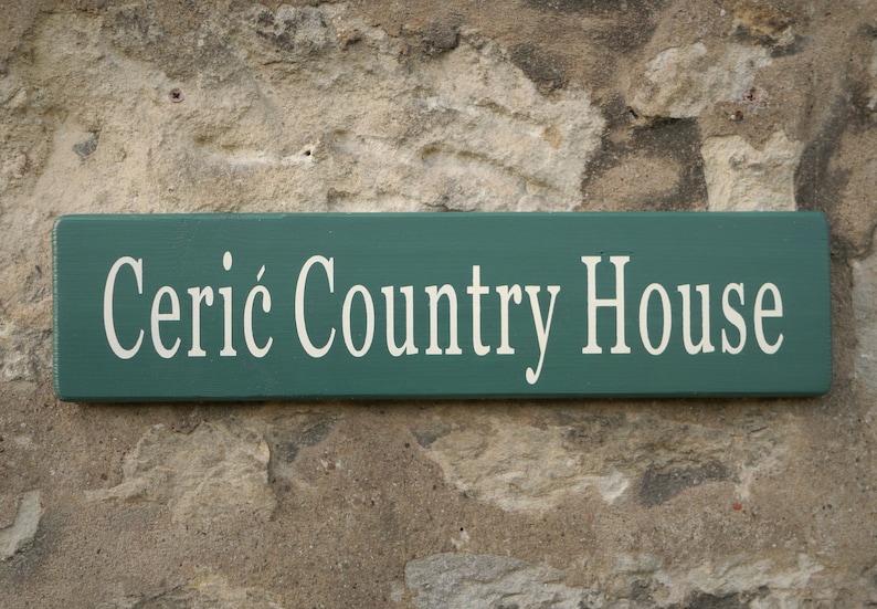 Personalised Painted Wooden Sign House Garden Outdoor Name - Etsy UK