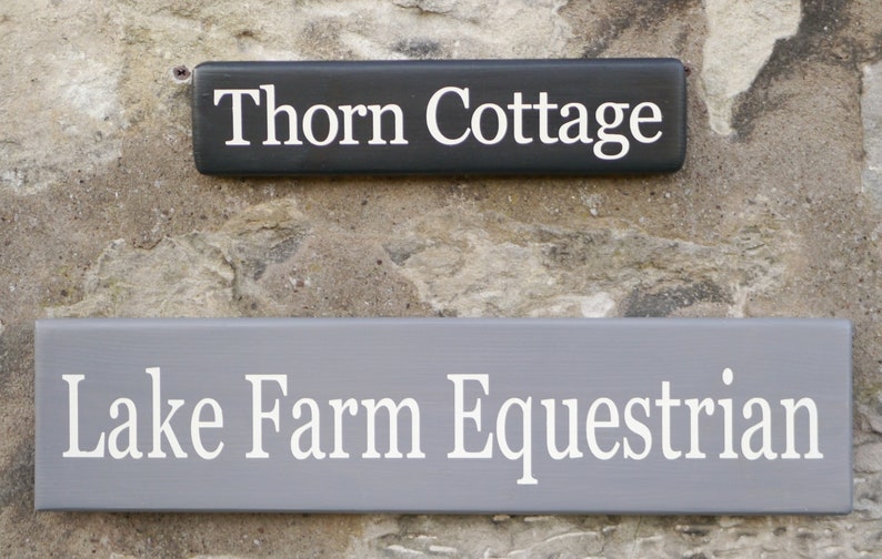 Personalised Painted Wooden Sign House Garden Outdoor Name - Etsy UK