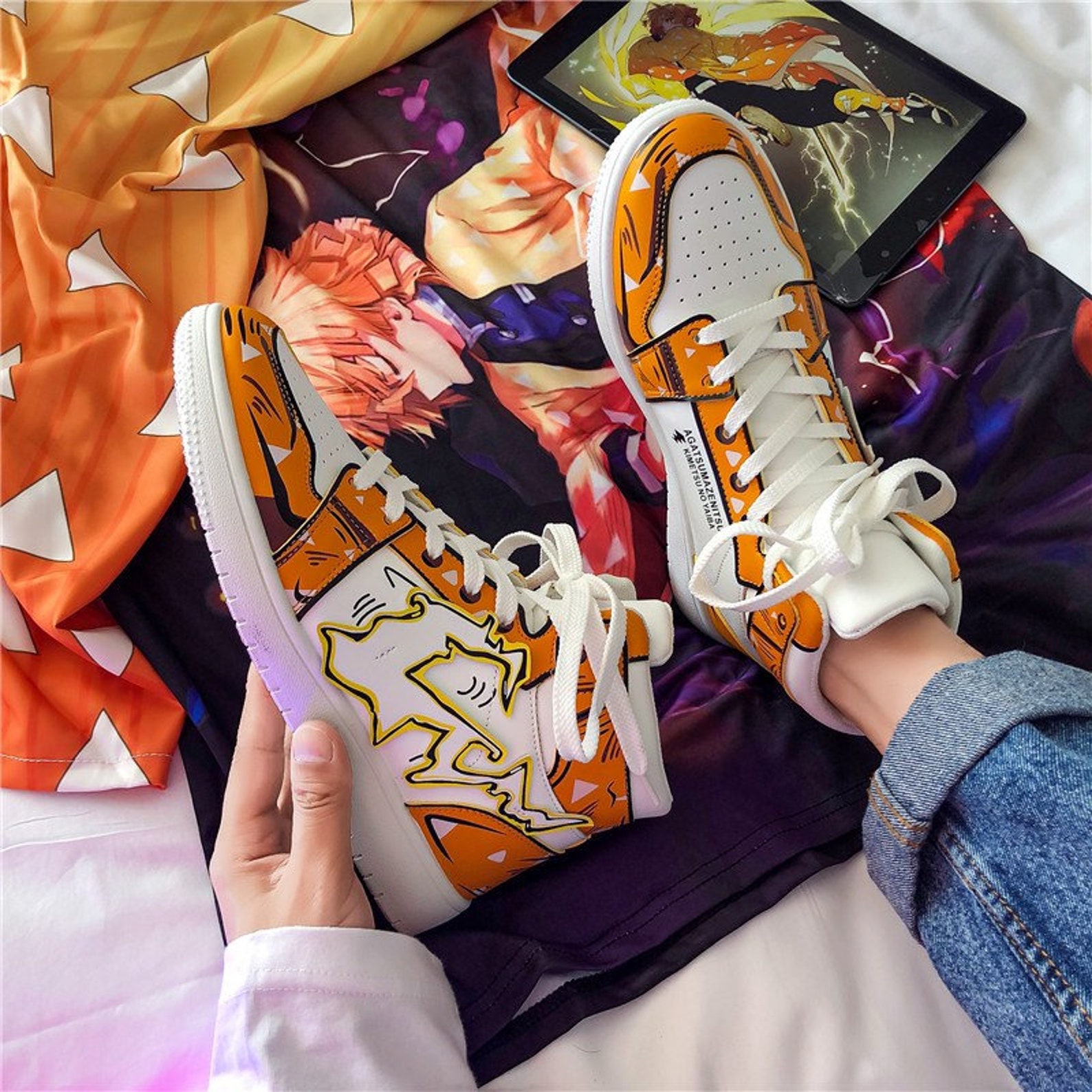 Japan Anime Mens Casual Anime Sneakers Custom Anime Shoes | Etsy