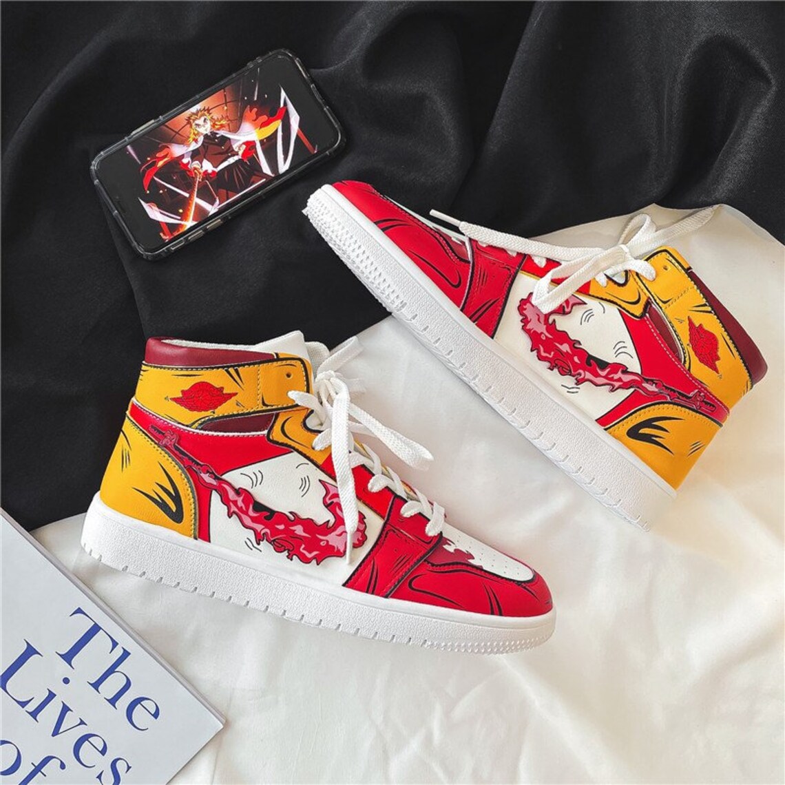 Japan Anime Mens Casual Anime Sneakers Custom Anime Shoes | Etsy