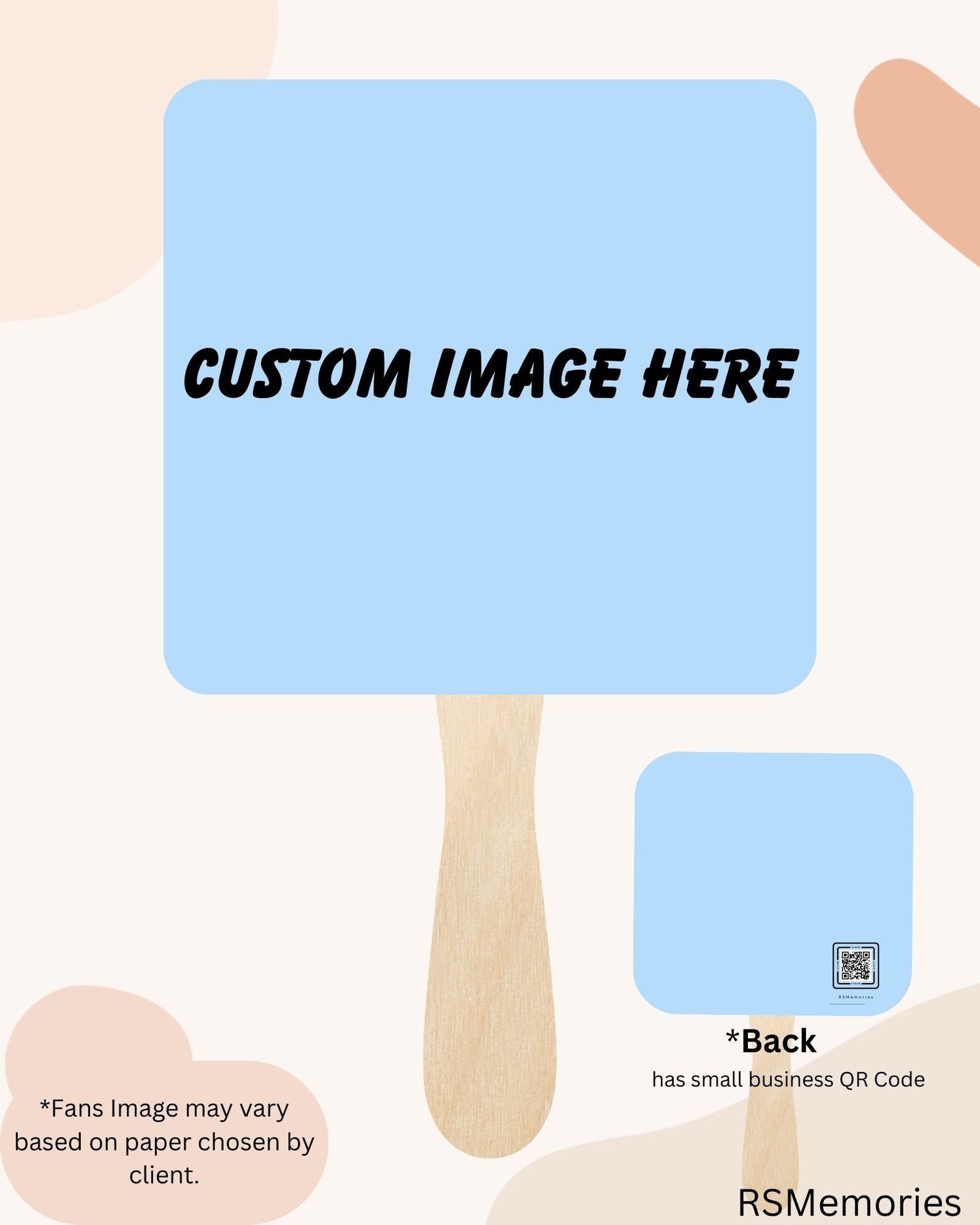 Custom Wooden Handle Hand Fans | Personalized Hand Fans for Birthdays ...