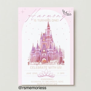 Princess Birthday Invitation | Castle Birthday Invitation | Birthday ...