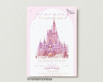 Princess Castle Birthday Invitation - Etsy