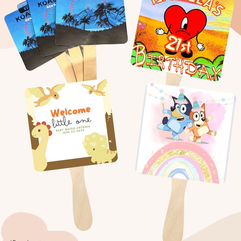 Personalized Hand Fans - Etsy