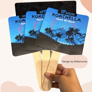 Custom Wooden Handle Hand Fans | Personalized Hand Fans for Birthdays ...