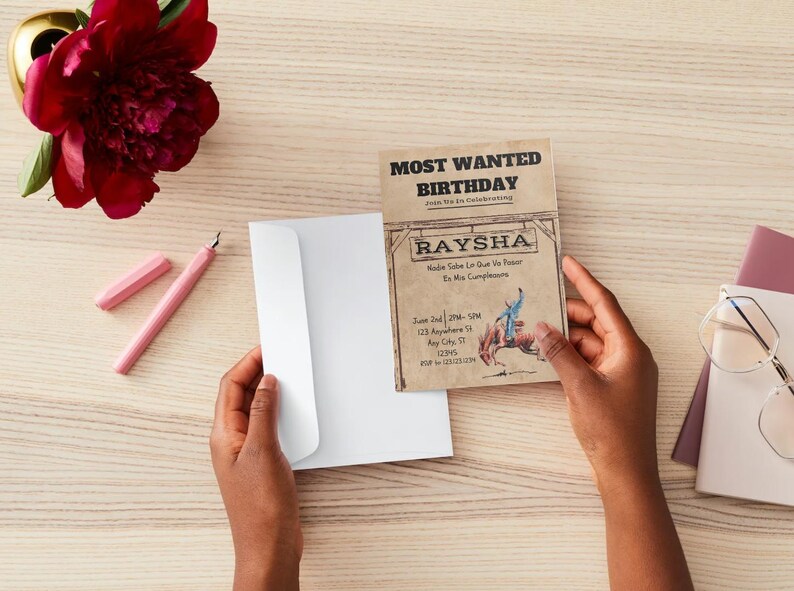 Bad Bunny Most Wanted Birthday Invitation | Birthday Invitation | Bad ...