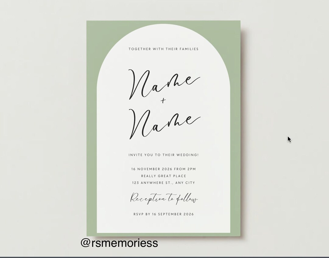 Editable Custom Wedding Invite| Digital Wedding Invitation Template ...