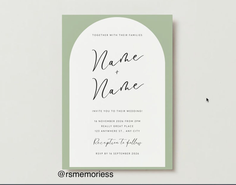 Editable Custom Wedding Invite| Digital Wedding Invitation Template ...