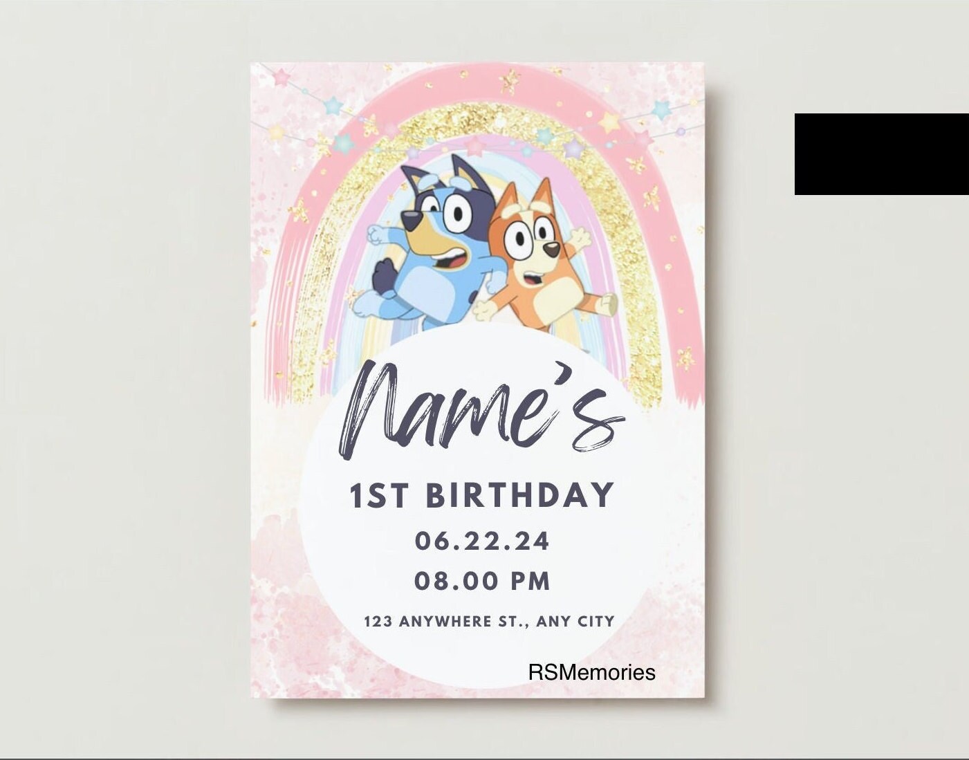 Bluey Girl Birthday Invitation | Birthday Invitation | Bluey Birthday ...