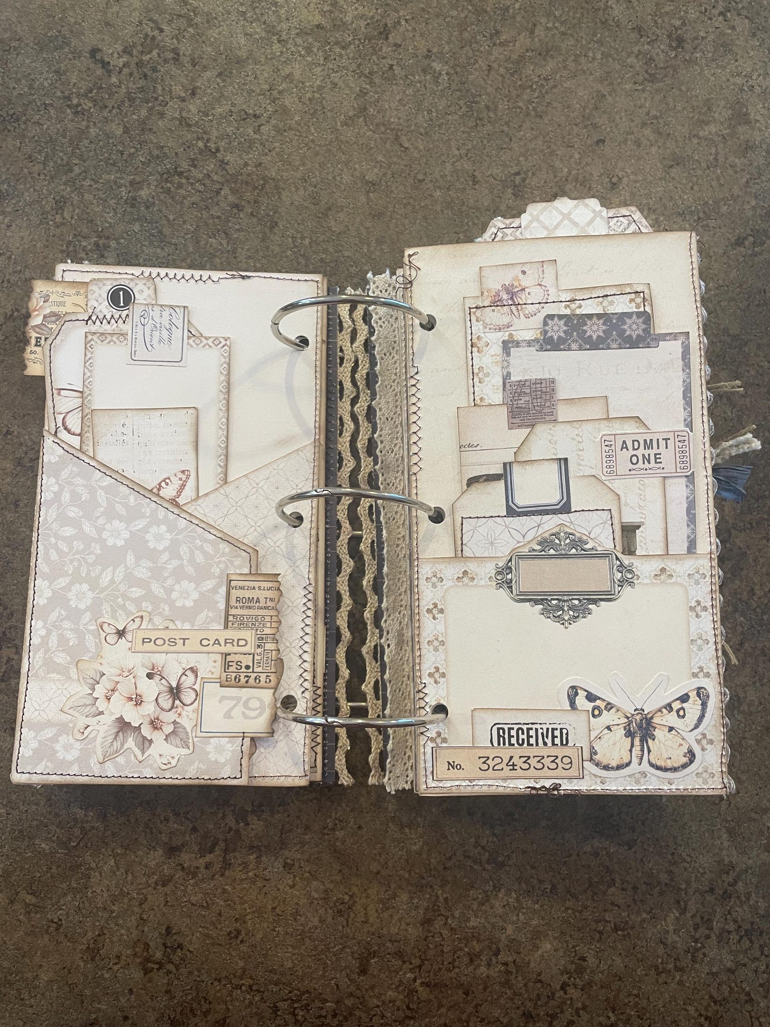 Neutral Butterfly 3-ring Journal - Etsy