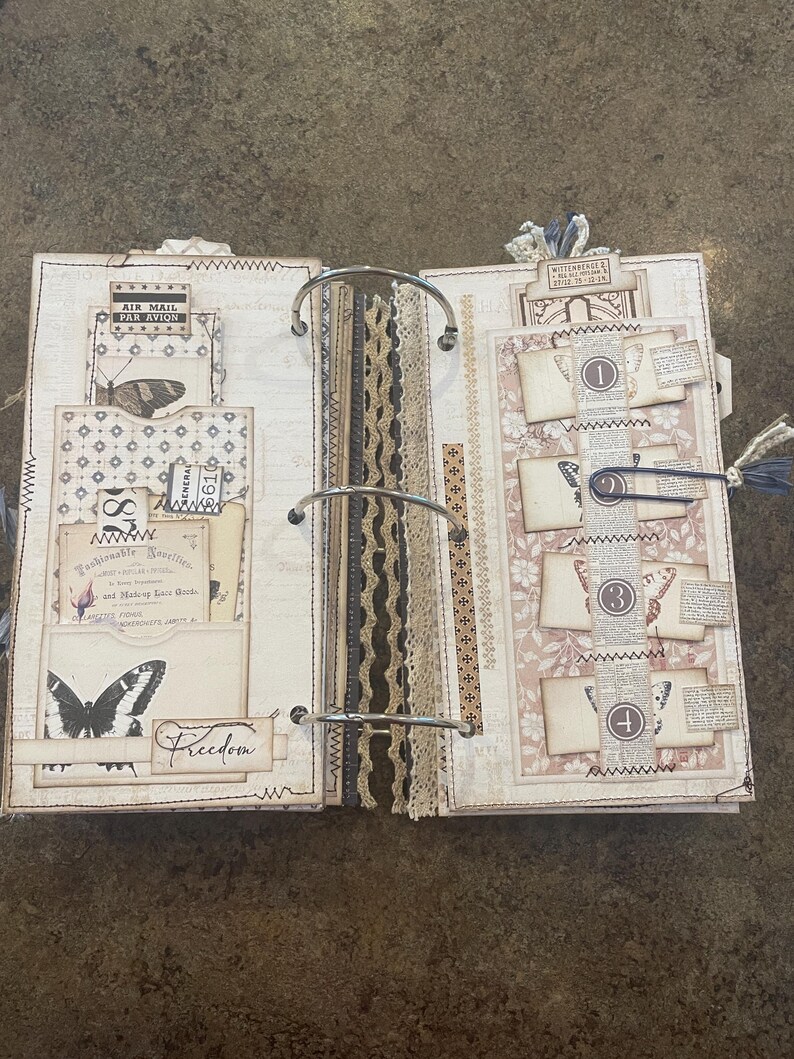 Neutral Butterfly 3-ring Journal - Etsy