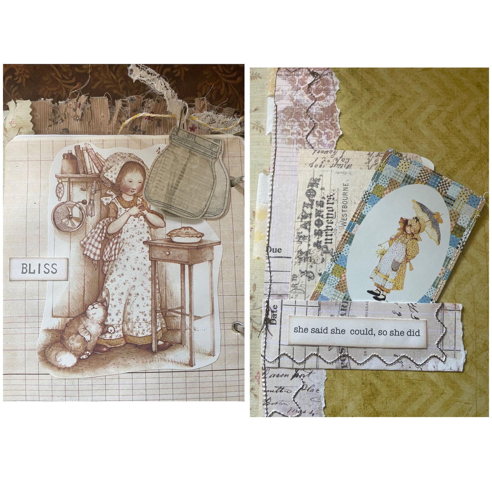 Vintage Holly Hobby Junk Journal, Handmade Journal, Binder Journal ...