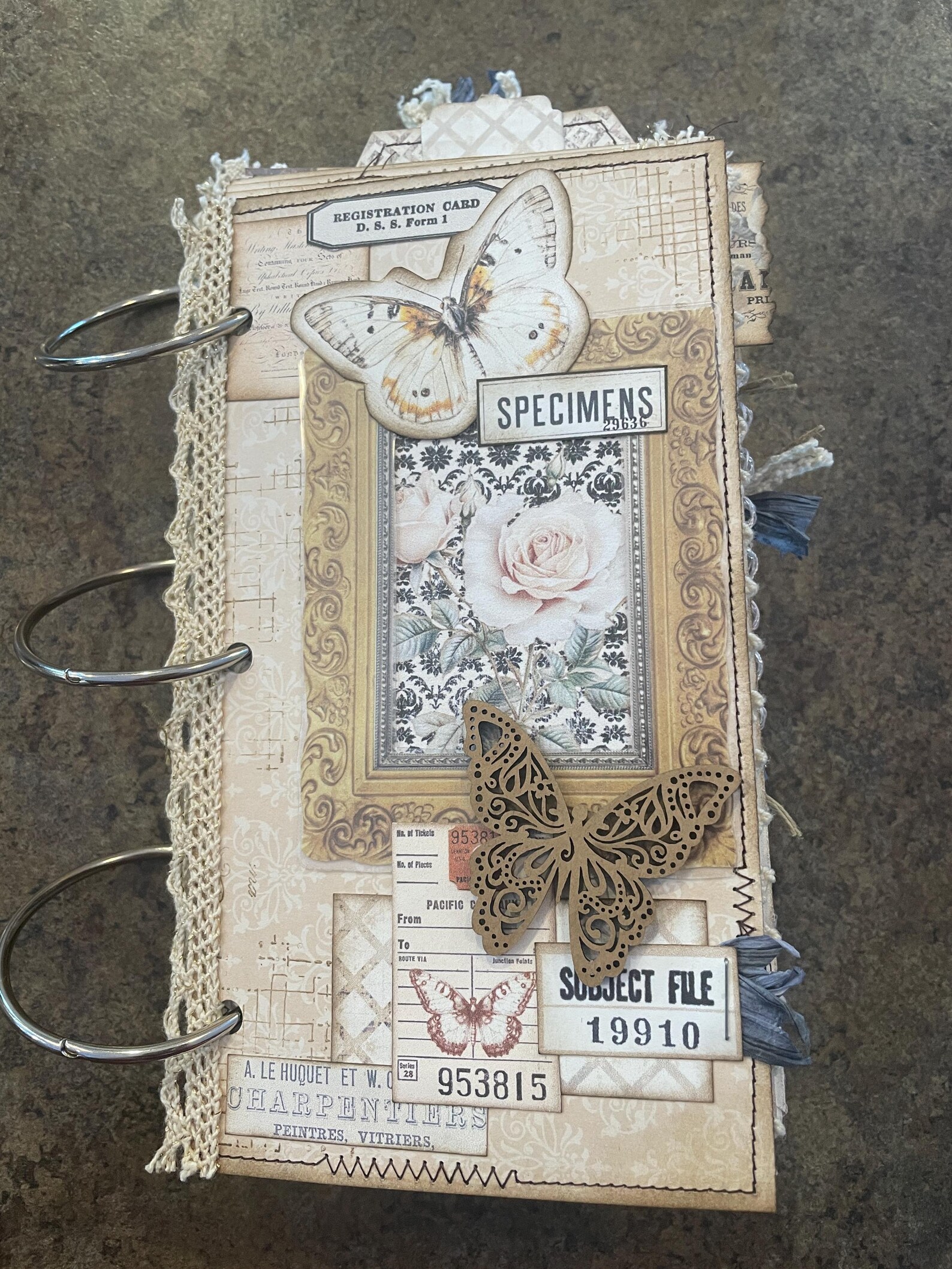 Neutral Butterfly 3-ring Journal - Etsy