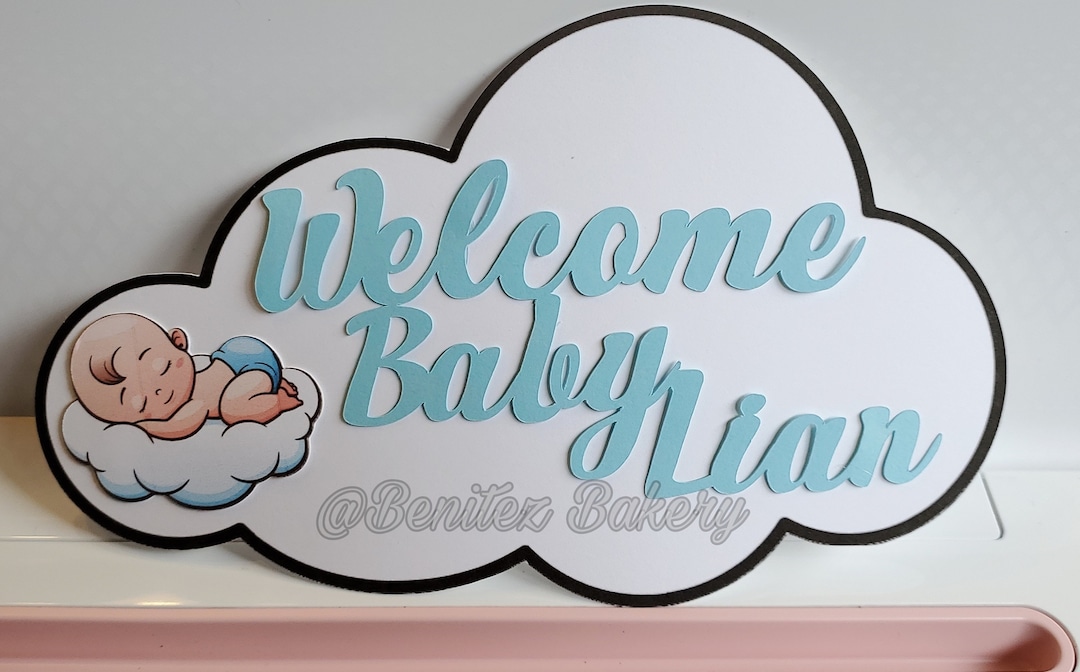 Welcome Baby Cake Topper - Etsy