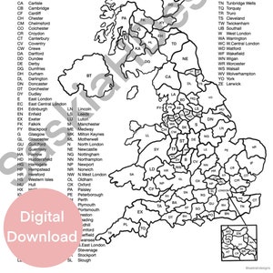 UK Postcode Sales Map DIGITAL DOWNLOAD, Small Business Tracker, Sales ...