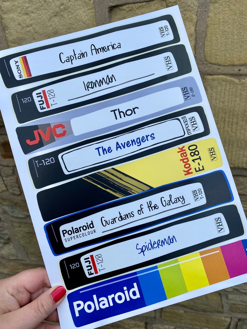 Personalised Retro VHS Video Tape Print Add Your Favourite - Etsy