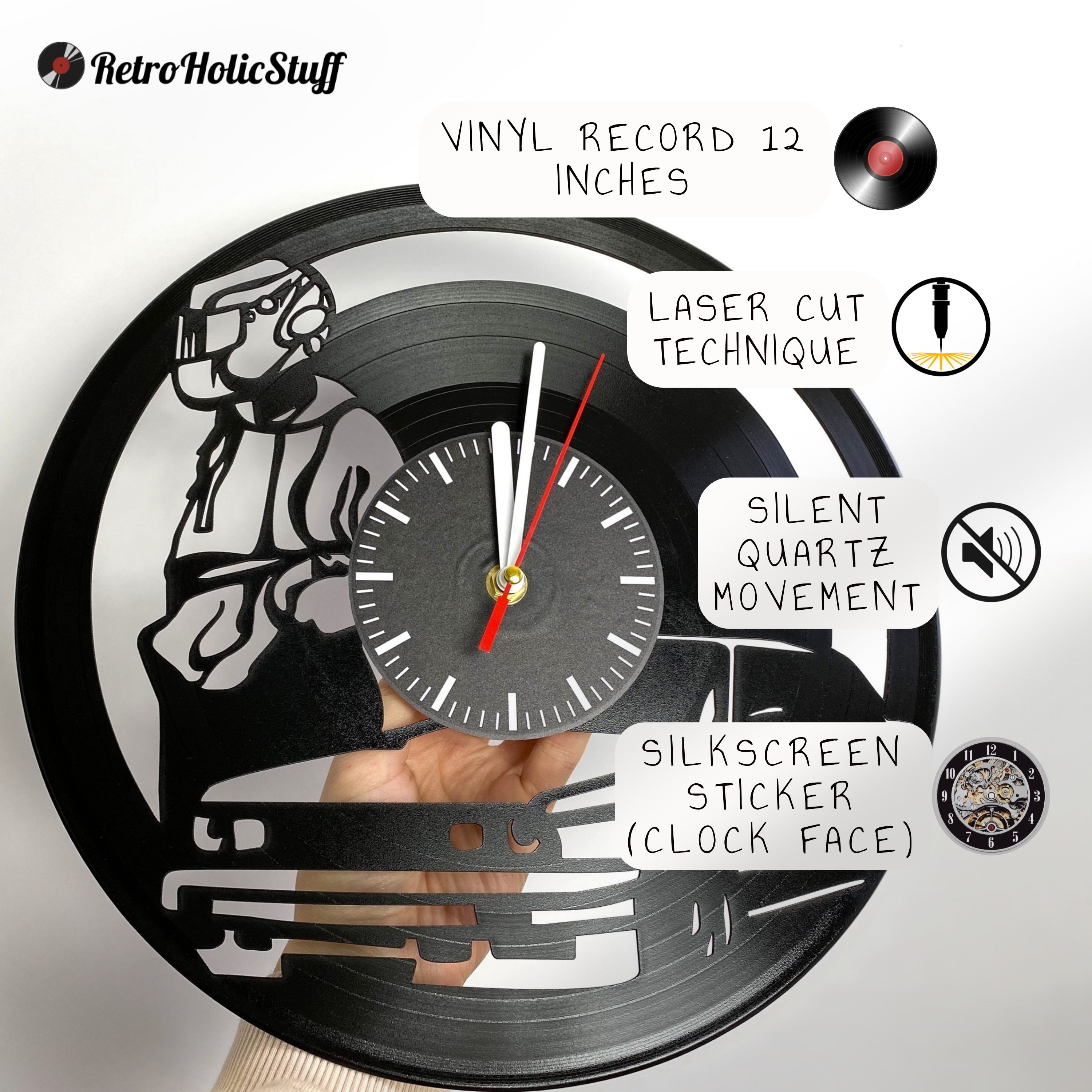 Blond Frank Vinyl Clock - Blonde Record Decor and Gift for Him - Album ...