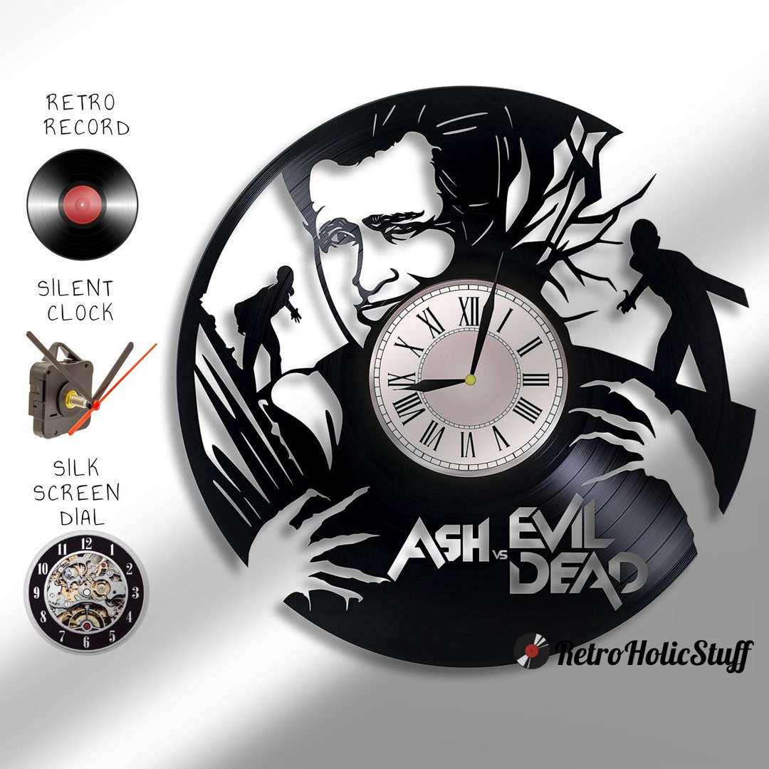 Evil Dead Decor, Horror Clock, Vinyl Record Decor, Horror Themed, Vinyl ...