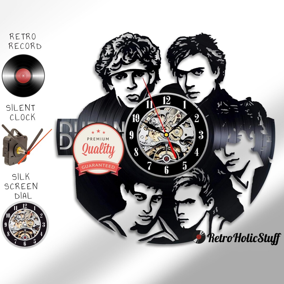 Duran Vinyl Record Wall Clock Made of 12in Vintage Records - Etsy