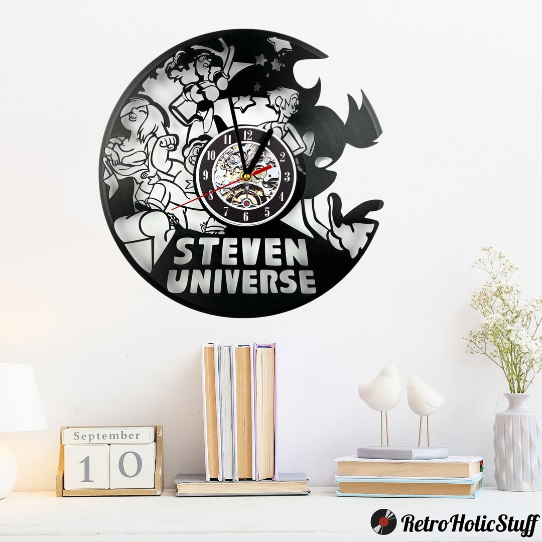 Steven Universe Vinyl Record Clock - Pearl, Garnet & Amethyst Wall Art ...