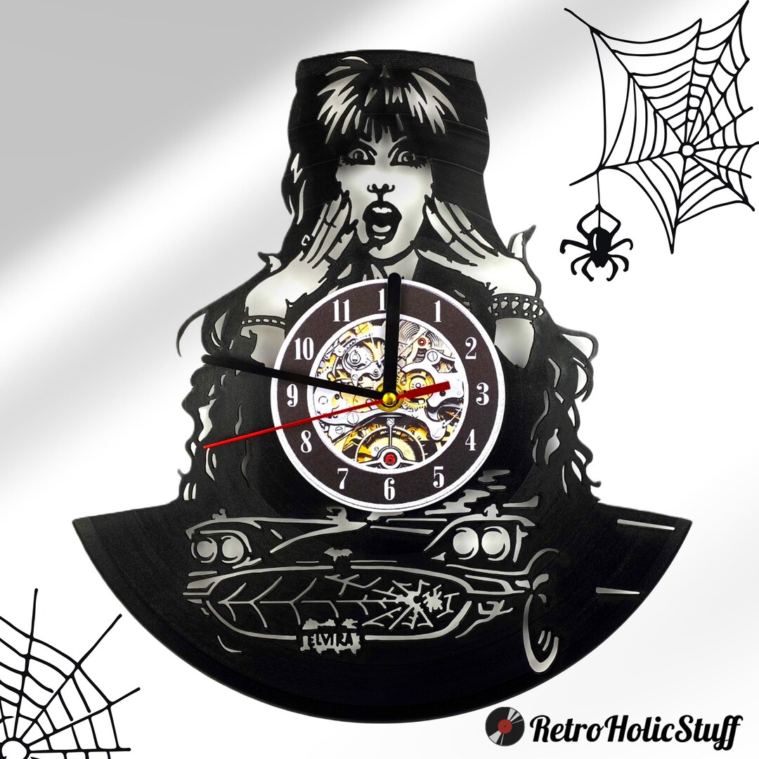 Mistresses of Horror Vinyl Clock, Scream Queen Design Wall Clock ...