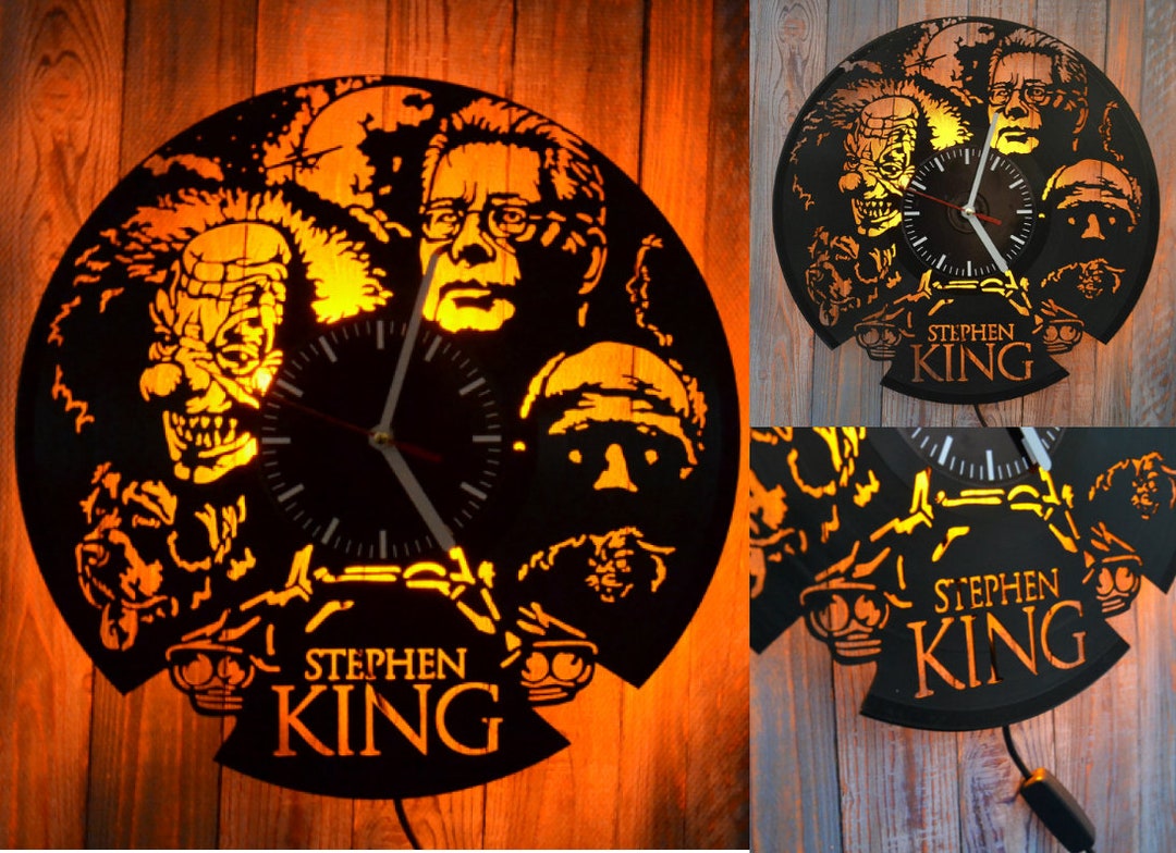 Horror Clock Led Clock Vinyl Record Clock Spooky Clock - Etsy