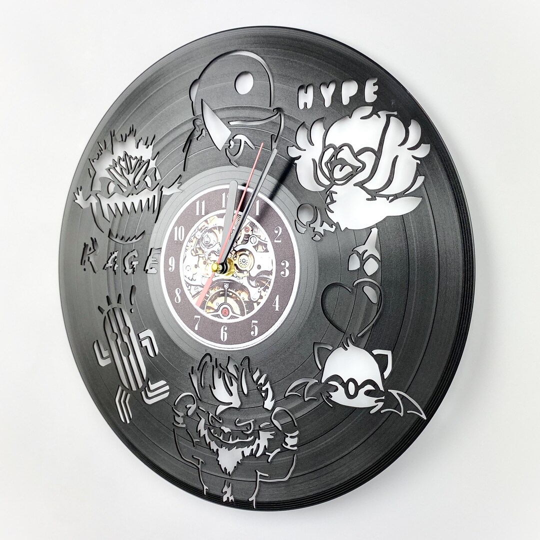 Final Fantasy Vinyl Record Wall Clock - Gamer Decor & Twitch Emotes ...