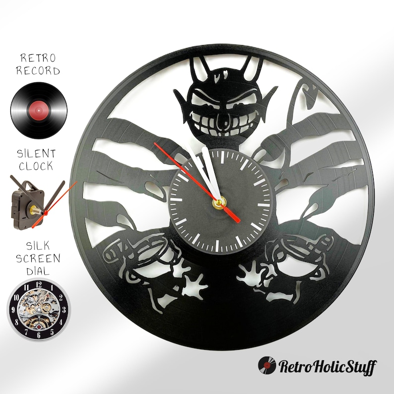 Cuphead Vinyl Record Clock – Retro Gaming Art, Gamer Gift - Etsy
