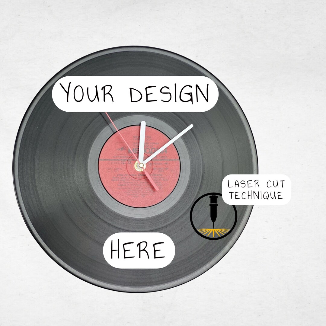 Personalised Clock, Vinyl Record Clock, Laser Cut Clock, Vinyl Record ...