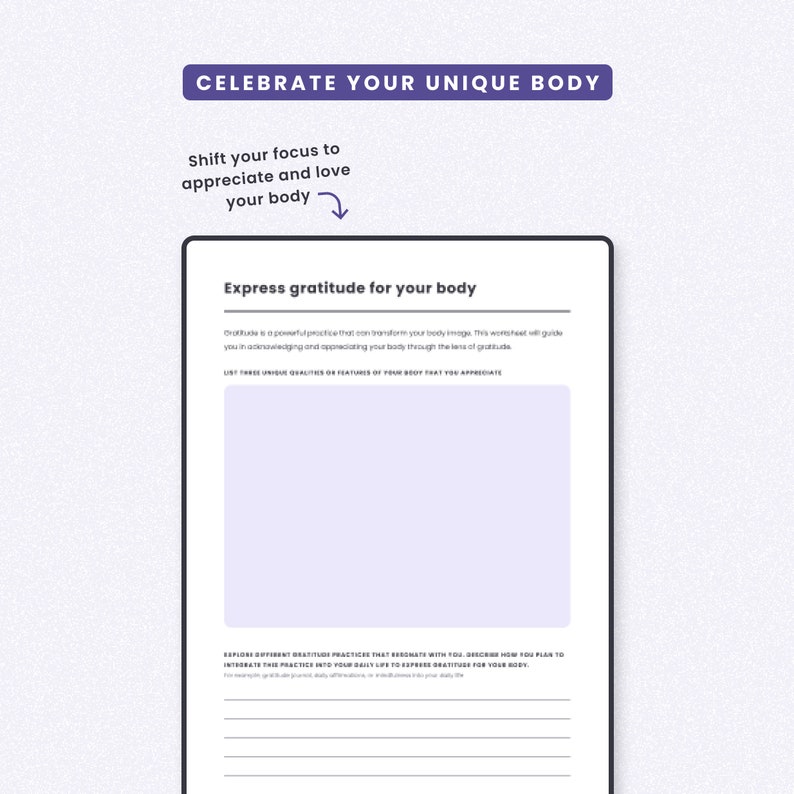 Empower Body Image Workbook, Your Guide to Boost Self-love, Self ...