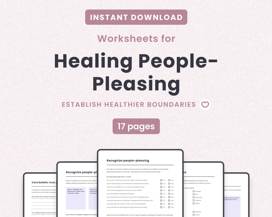Stop People Pleasing Workbook, Your Self-help Guide for Boundaries and ...