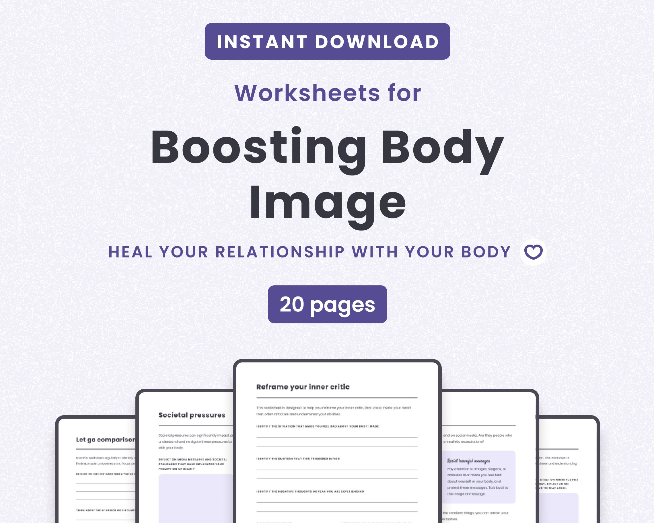 Empower Body Image Workbook, Your Guide to Boost Self-love, Self ...
